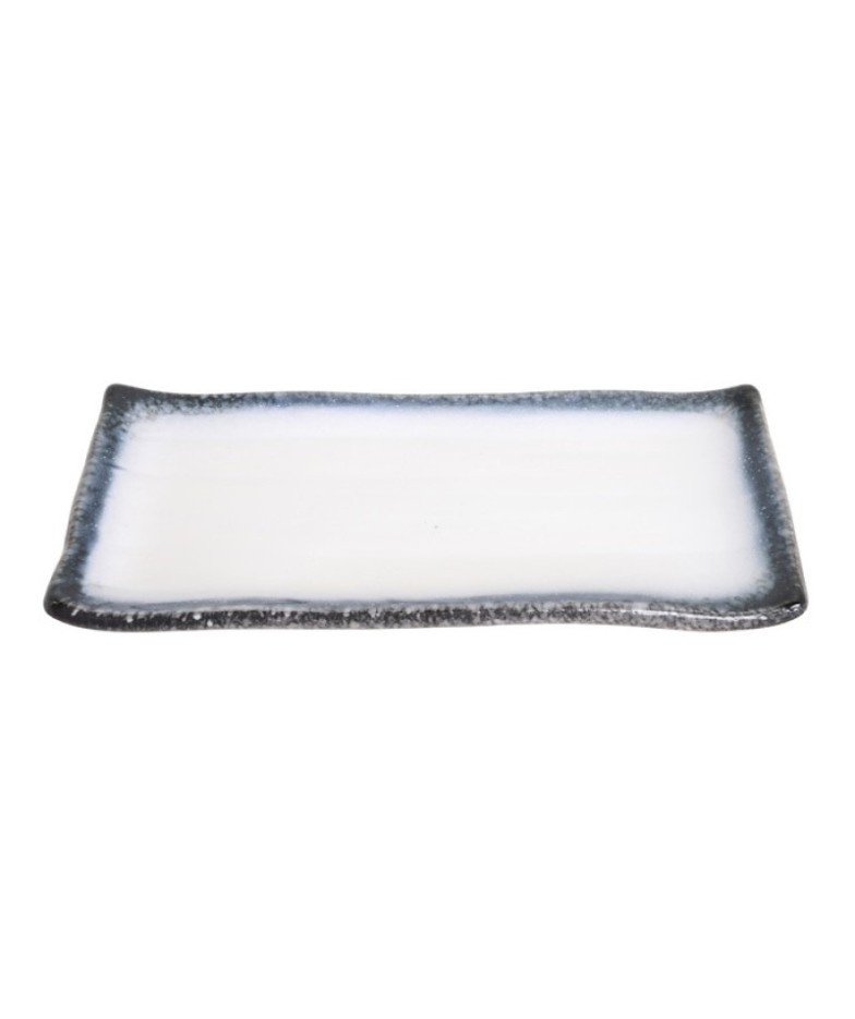 Comprar ONLINE Plato rectangular de porcelana tajimi blanco 13cm ...