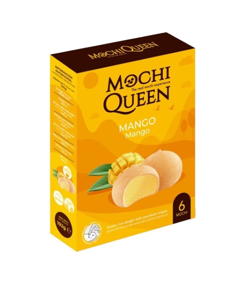 Comprar ONLINE Mochi DELUX mango (MOCHI QUEEN) (6un) 35g - Asian Origins